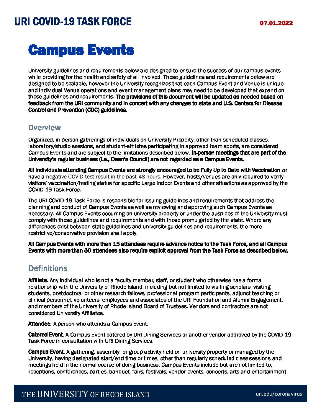 Events – Emergency Management