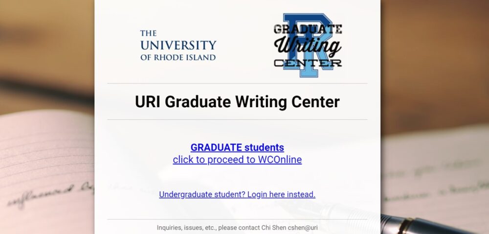 Schedule an Appointment – The Graduate Writing Center