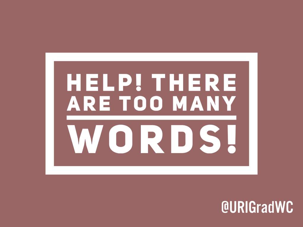 Concise Writing: Tips and Tricks – Graduate Writing and Presenting Lab