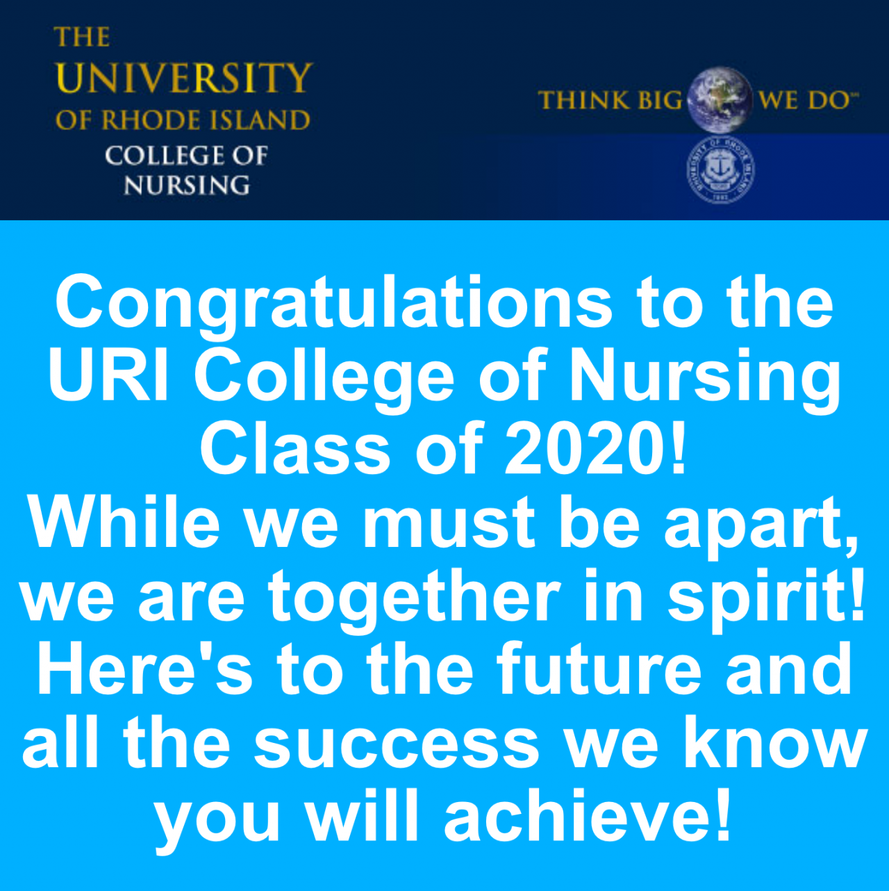 VIDEO: Congratulations, URI College of Nursing Class of 2020 – College ...