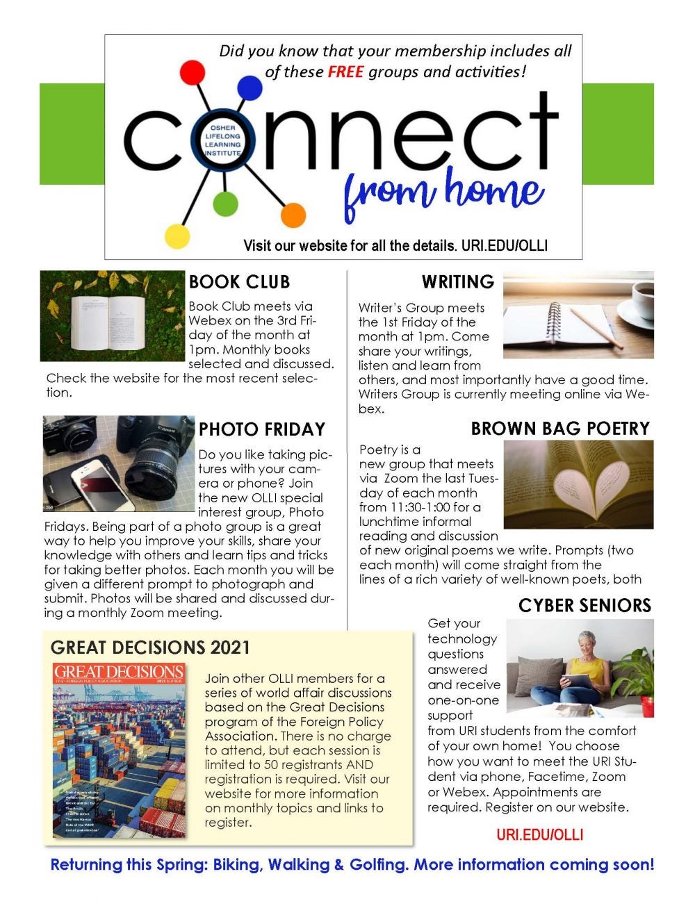 Special Interest Group Updates – Osher Lifelong Learning Institute (OLLI)