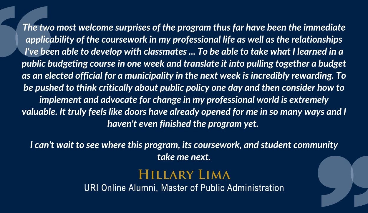 Master of Public Administration – URI Online