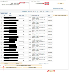 For Faculty: Grades – Registration and Records