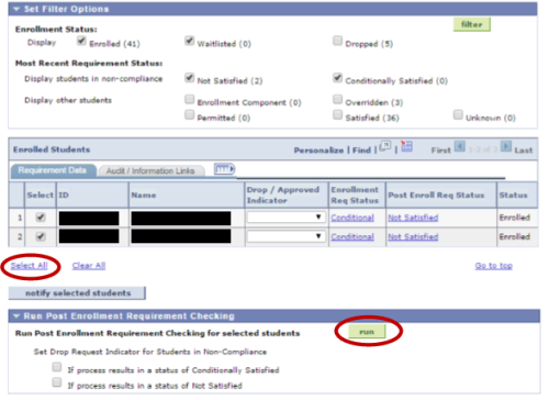 For Faculty: Courses – Registration and Records