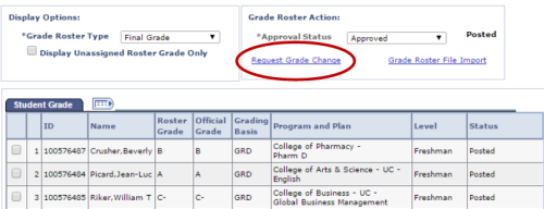 For Faculty: Grades – Registration and Records