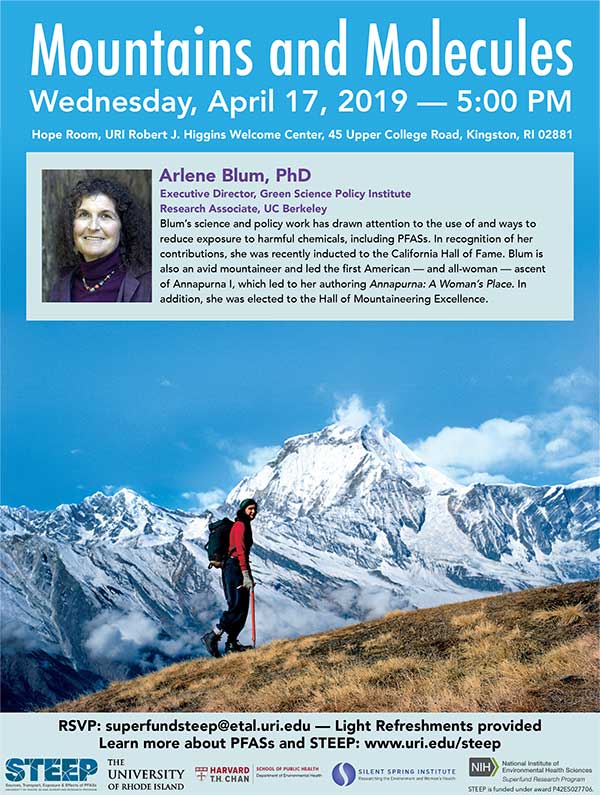 Arlene Blum — biophysical chemist, author, and mountaineer — to speak ...