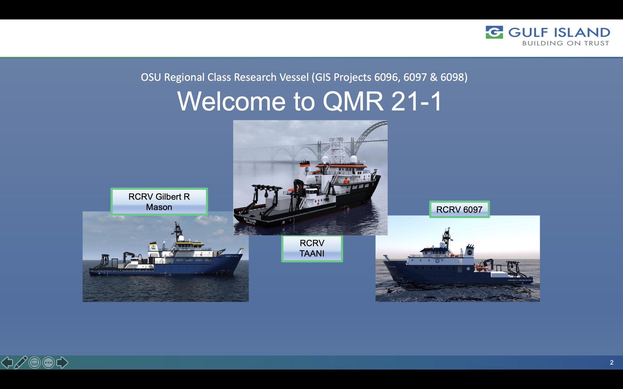 Regional Class Research Vessel Project Update - Graduate School of ...